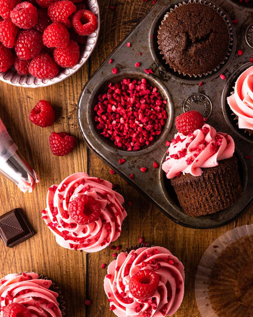 Chocolate & Raspberry Cupcake Recipe | Foodie Flavours